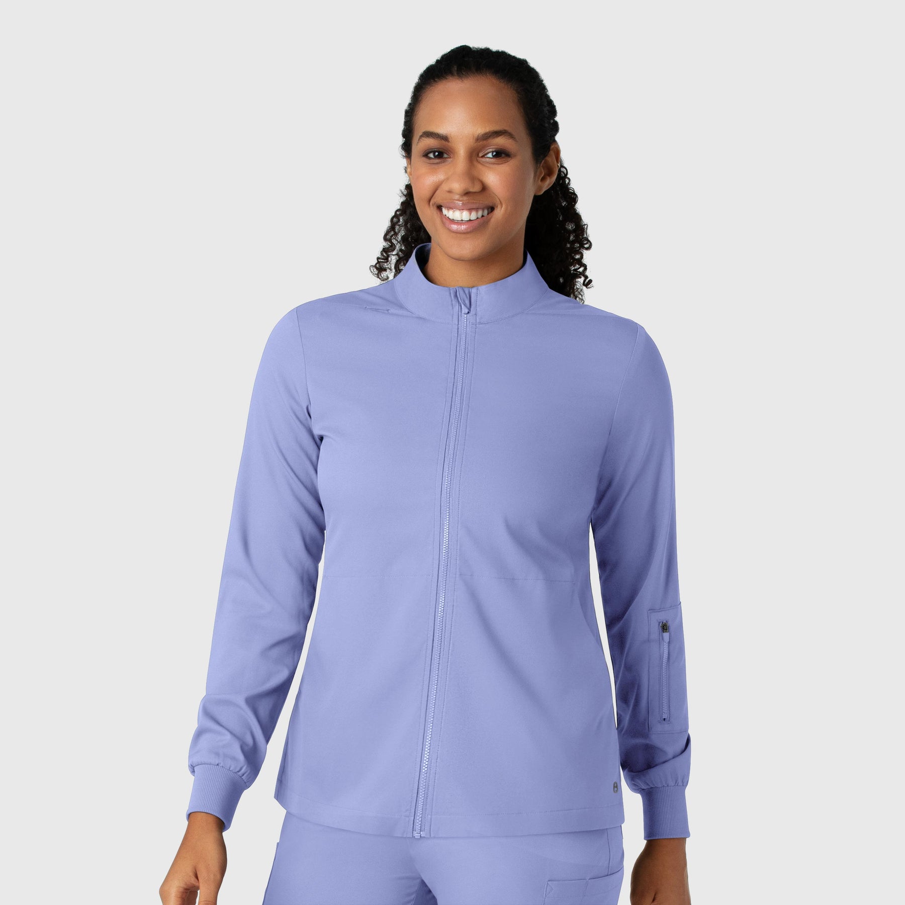 Boundless Women's Warm Up Scrub Jacket - Ceil Blue – Wink Scrubs