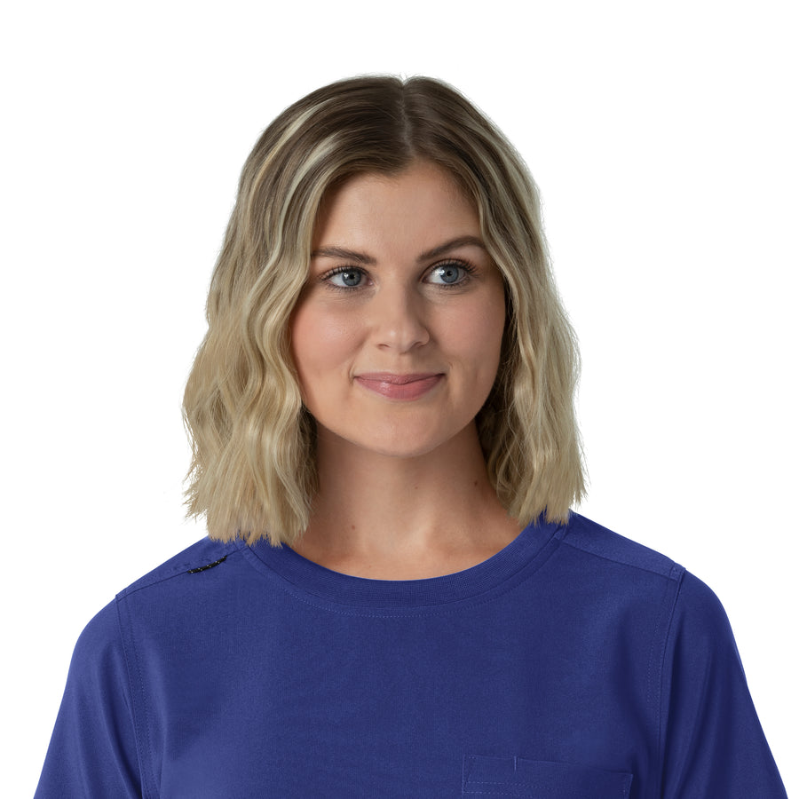 Carhartt Force Cross-Flex Women's Crew Neck Scrub Top - Galaxy Blue ...